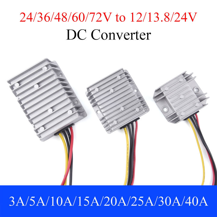 24V/36V/48V/60V/72V to 12V/13.8V/24V DC Power Converter 3A 5A 10A 15A 20A 25A 30A 40A Buck ...