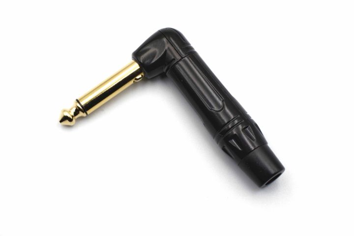 TS Angled Mute / Silent Mono Plug 1/4 Gold Tip for guitar, bass, violin ...