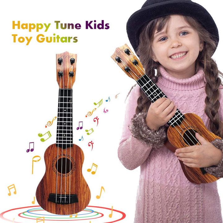 Ukulele Guitars For Kids Wood Color Plastic Musical Instrument Guitar ...