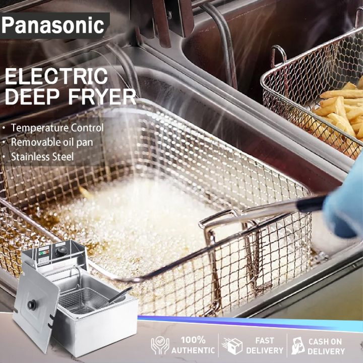 Panasonic Deep Fryer Electric Pan With Strainer Electric Deep Fryer ...