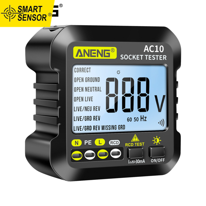 Smart Sensor Ac10 Digital Socket Tester Household Plug Detector