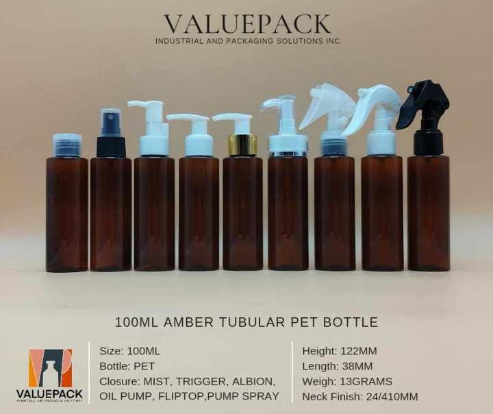 100ML AMBER TUBULAR PET BOTTLE | Lazada PH