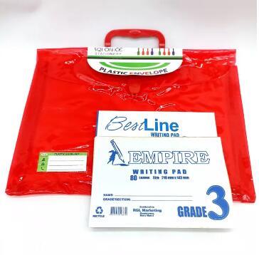 Colored Plastic envelope with handle / zipper and push lock envelope ...