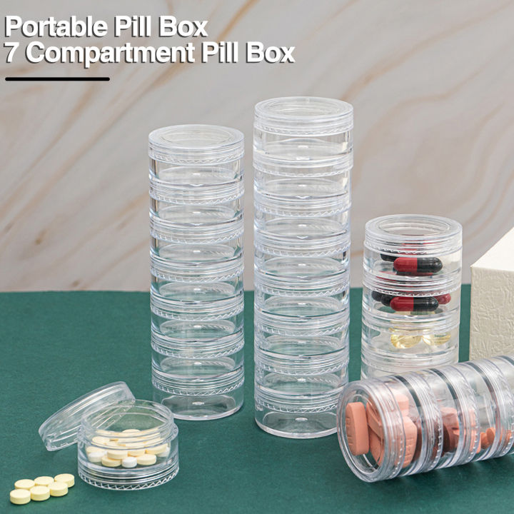Weekly Pill Box Pill Box Organizer 7 Day Pill Organizer Stackable ...