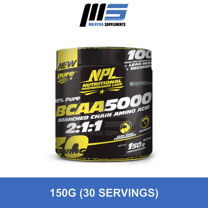 NPL BCAA 5000 (150g, Unflavored) - Pre-Workout, Post-Workout, Amino ...