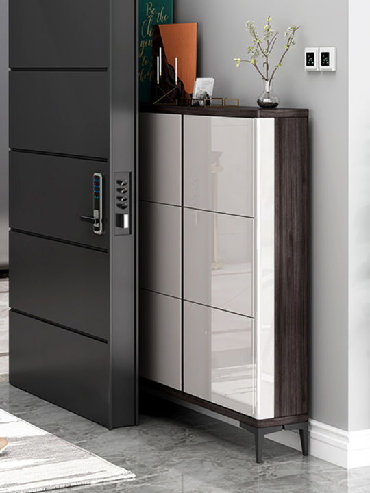 Ultra-thin dumper shoe cabinet is light, luxurious and narrow, 17cm ...