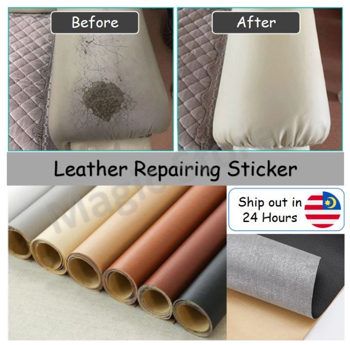 100cm x 140cm Leather Repair Self-Adhesive Patch PVC PU Sticker sofa ...
