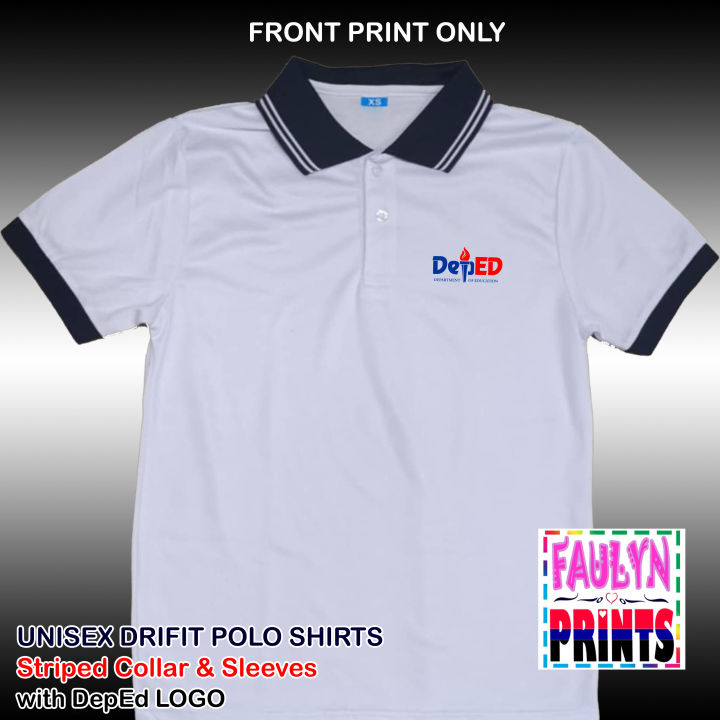 DepEd Logo printed on unisex Drifit Polo Shirts Assorted Color | Lazada PH