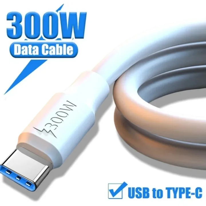 300W Super Fast Charging USB Type C Data Cable Bold USB To Type C Data ...