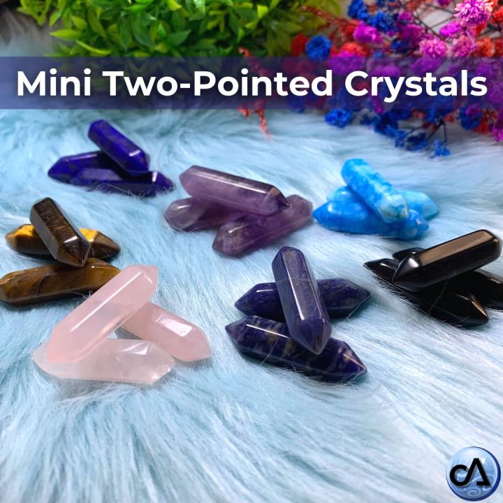 Natural Mini Two-Point Hexagonal Crystal (Authentic Stones ...