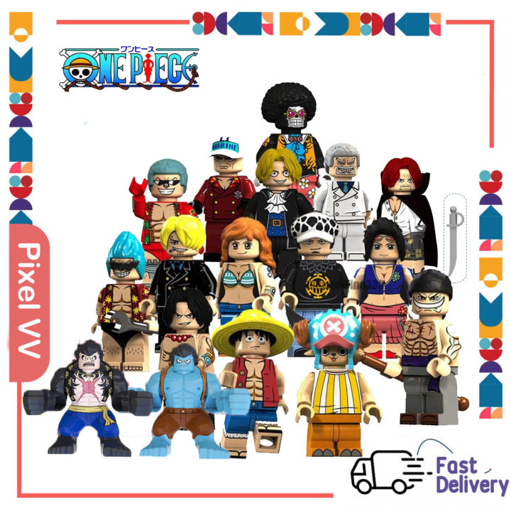 One Pieces Minifigures Cartoon Luffy Zoro Robin Frank Shanks Namie ...