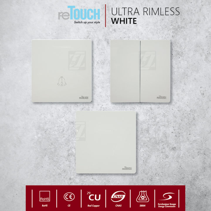 Retouch Ultra Rimless 1G Doorbell, 2G Auto Gate, 16A Intermediate ...