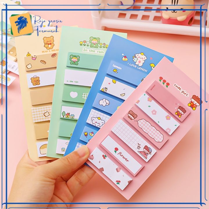 Sticky Notes Lucu 6IN1 Tempelan Kertas Catatan 120 Lembar Notes Kertas ...