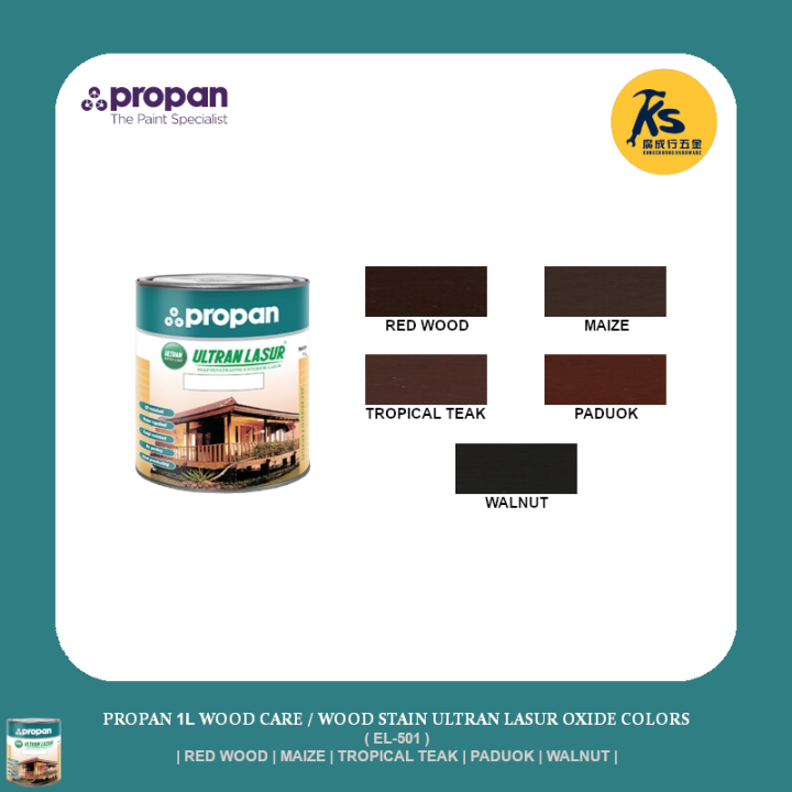 PROPAN Wood Care / Wood Stain Ultran Lasur Oxide Colors EL-501 1 LTR ...