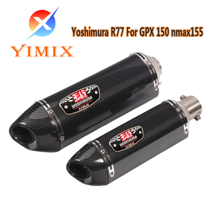 38-51mm Universal Motorcycle Exhaust Silencer Tube Carbon Fiber Type ...