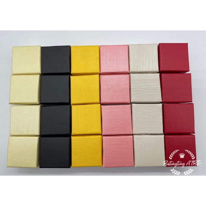 assorted color Jewelry Ring Gift Box 4x4cm | Lazada PH