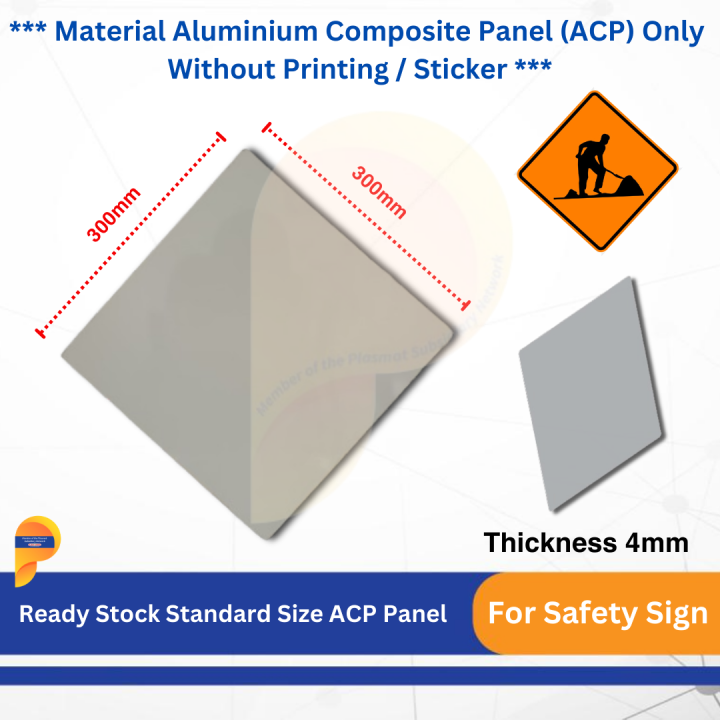 ACP Panel For Safety Sign - DIAMOND Shape 300mm x 300mm | Lazada