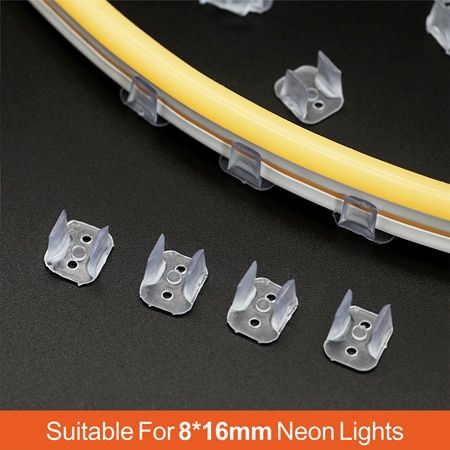 10/50/100PCS LED Strip Clips Connector for Fixing 2835 Neon Light 6 ...