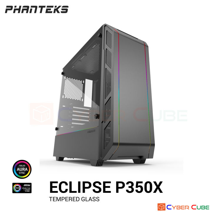Phanteks Eclipse P350X DRGB Tempered Glass Case (เคส) - BLACK | Lazada.co.th