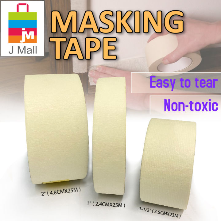 J MALL MASKING TAPE Strong Adhesive Easy-to-tear no-residue perform ...