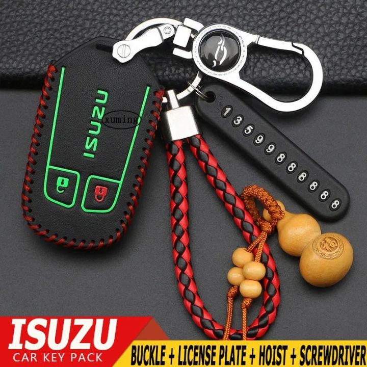 ISUZU Dmax Mu-x car key case, genuine leather, car key case with ...
