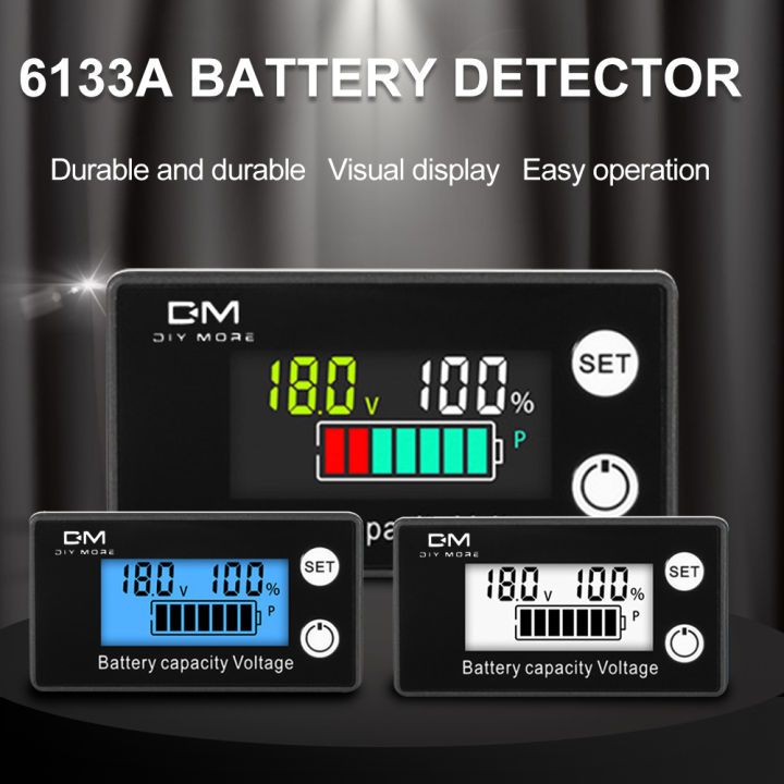 Battery Capacity Monitor 8 to 100v Battery Meter 12v 24v 48v Battery ...