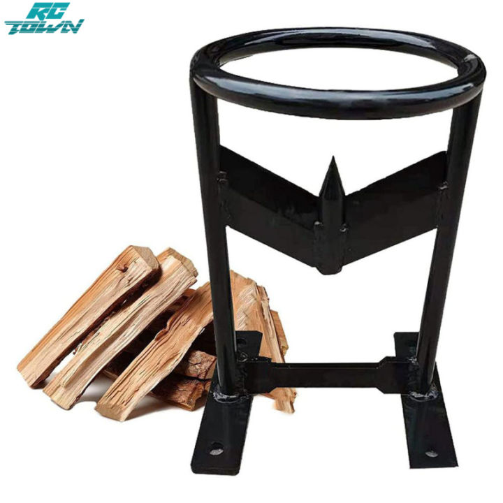 Wood Kindling Splitter Cast Steel Firewood Cutter Portable Quick Manual ...