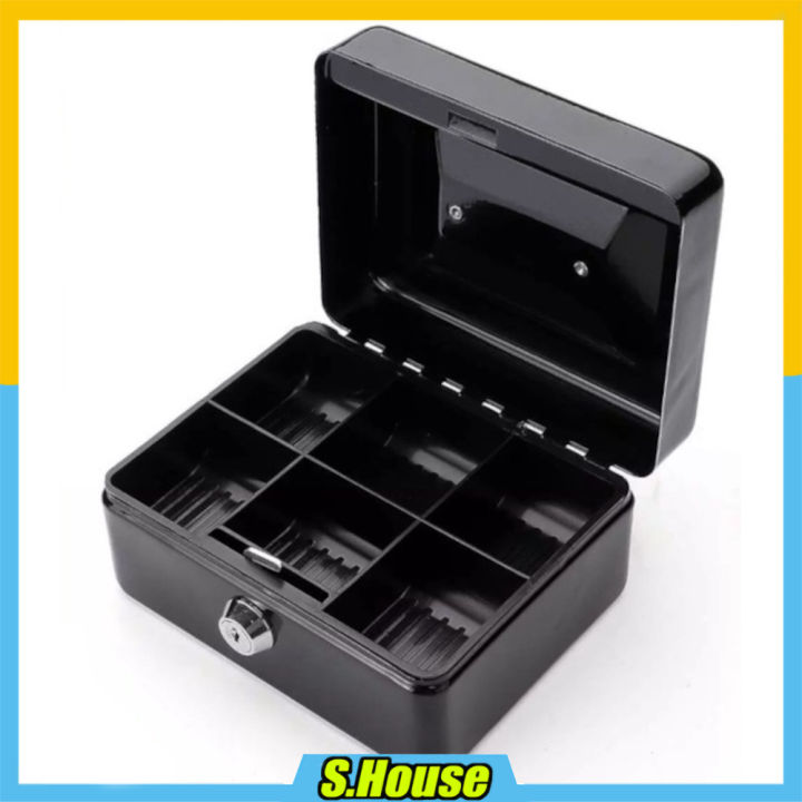 Safes Petty Cash Box Safety Security Lock Tray Metal Storage Home Kotak Peti Wang Duit Besi ...
