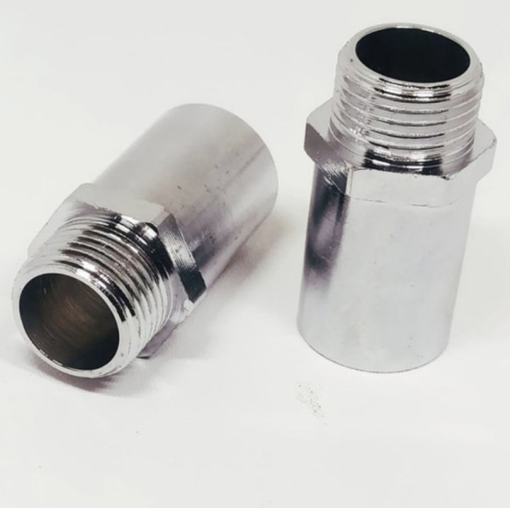 Double Nepel Sock drat luar dalam / Verlop sock chrome 3/4 x 1/2 panjang 5.5cm | Lazada Indonesia