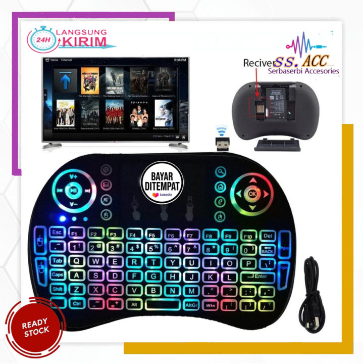 [Ready Stock] Mini Keyboard i8 Air LED Mouse Mini Keypad Wireless ...