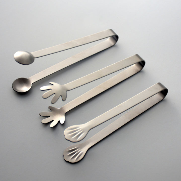 Ice Cube Clip Stainless Steel Tongs Food Clip Coffee Sugar Cubes Clips ...