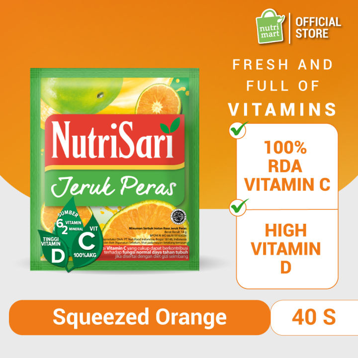 NutriSari Jeruk Peras 40 Sachet - Minuman Buah Vitamin C | Lazada Indonesia