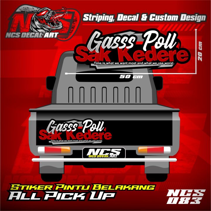 Stiker Pintu Bak Belakang GAS POLL SAK KEDERE All Pick Up L300, FUTURA ...