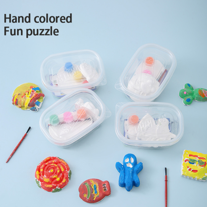 Cartoon Coloring Plaster Doll White Blank Children's Painting Handmade ...