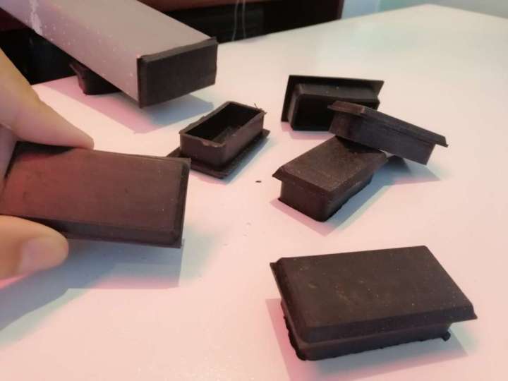 1x2 inches (25mm x 50mm) RECTANGULAR INSERT HEAVY DUTY Rubber Footings ...