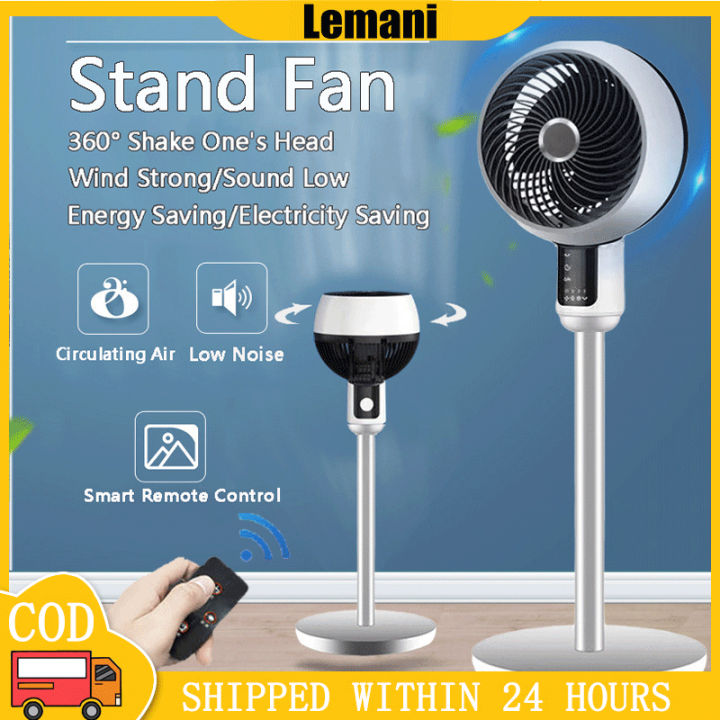 Stand Fan Air Circulation Fan 3 Speeds Cooling 360° Djustable Table ...