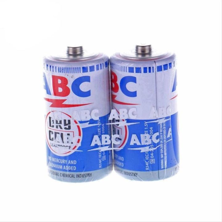 2Pcs Batu Batre Baterai Battery ABC Ukuran Sedang Tanggung R14C R14 ...