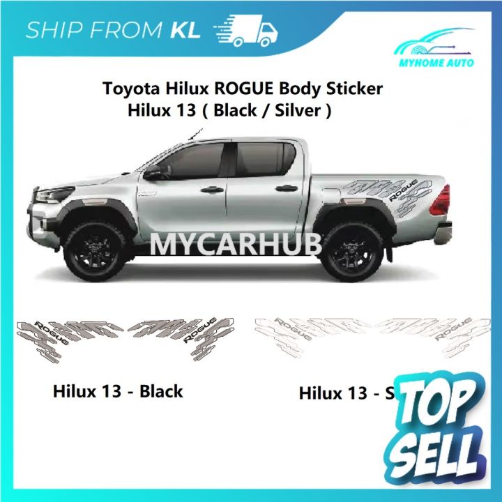 Toyota Hilux ROGUE Sticker Body Car Side Vinyl Decal Pelekat Kereta ...