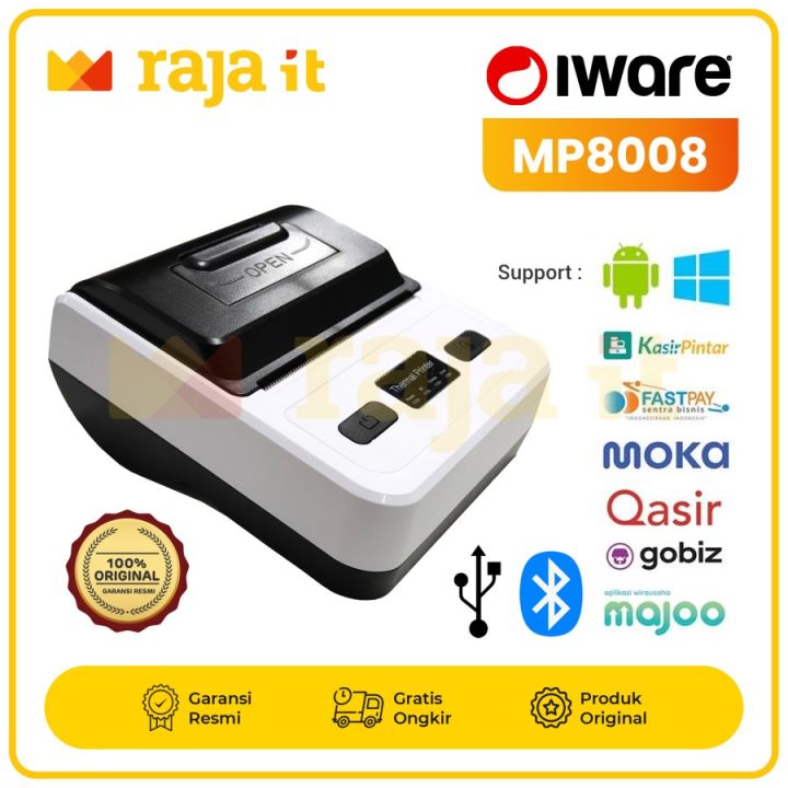 IWARE Printer Kasir Bluetooth Mobile Thermal MP 8008 MP-80M MP8008 ...
