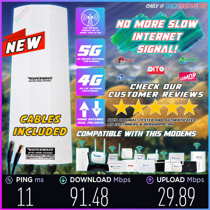 【Local Delivery】100% Original Hybrid MiMo WiFi MiMo Antenna Super ...