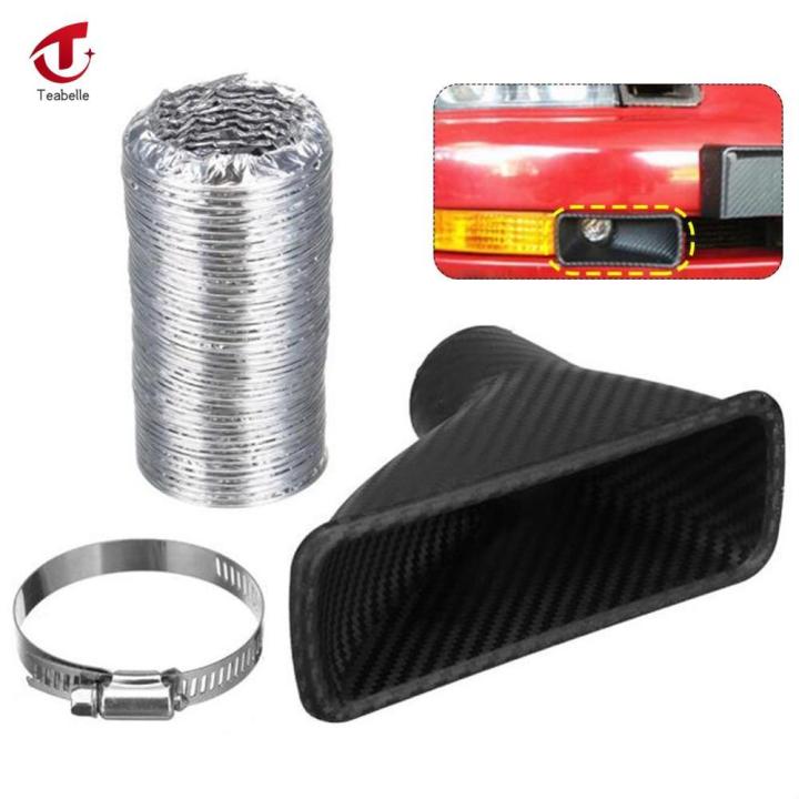 Teabelle [低价清仓]Universal Car Front Bumper Turbo Air Intake Pipe Carbon ...