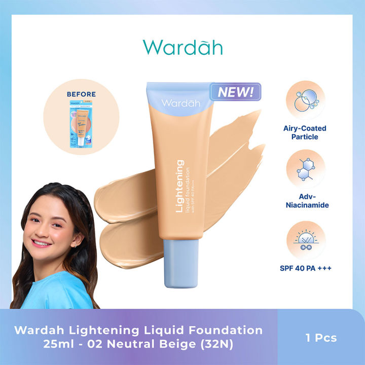 Wardah Lightening Liquid Foundation - Alas Bedak Mencerahkan dan ...