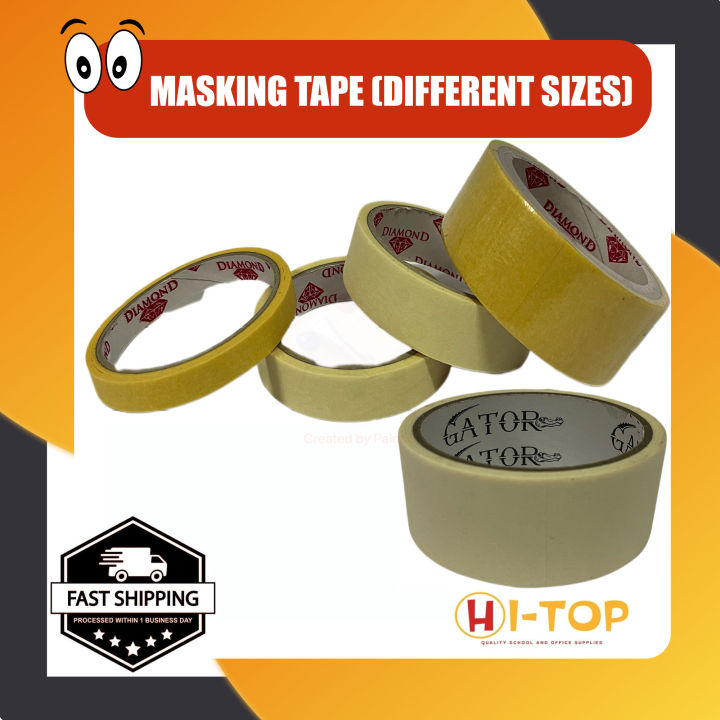 Masking Tape 1" 1/2" 3/4" 1 1/2" 2" 15 Meters Long Sold Per Piece ...