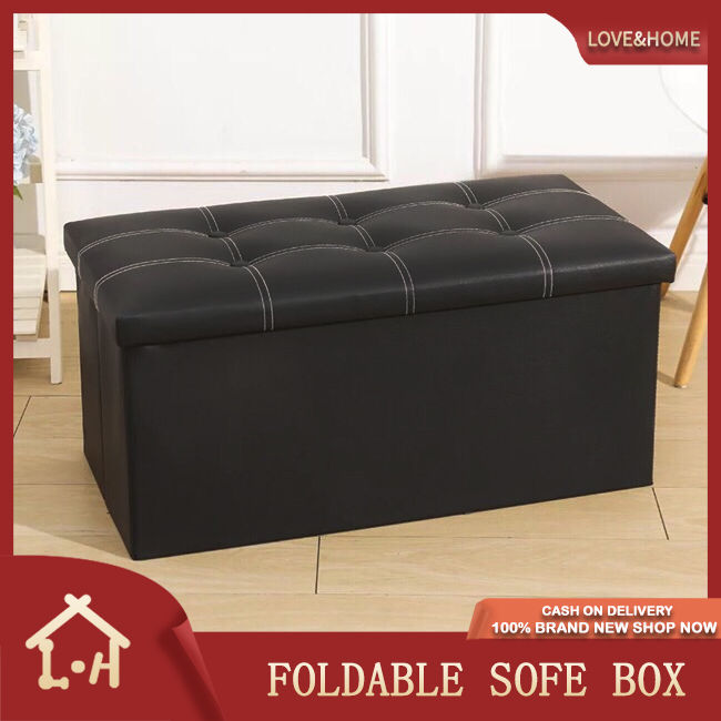 LOVE&HOME Rectangular Storage Stool Sit Adult Sofa Folding Storage Box ...