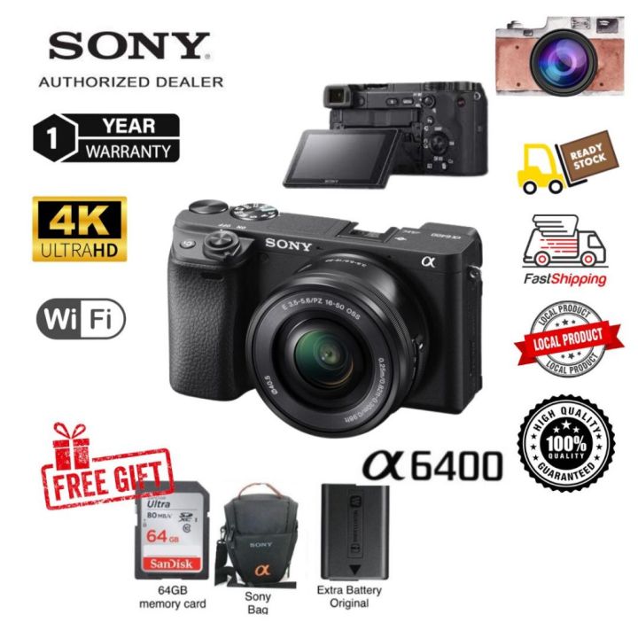 (Sony Malaysia) Sony a6400 Mirrorless Camera 24.2MP APS-C Exmor CMOS Sensor 4K "BODY ONLY" (1 ...