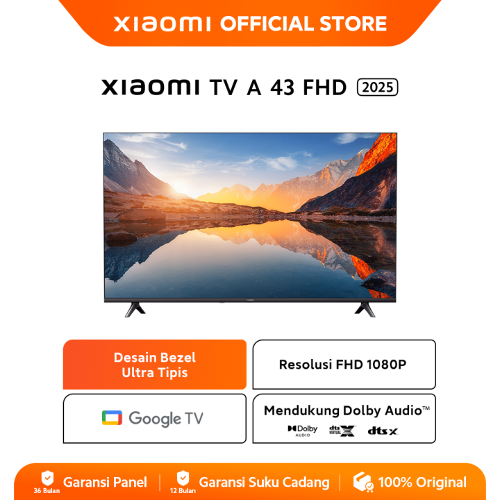 Xiaomi Google TV A 43 2025 FHD | Google TV | Dolby Audio™, DTS:X, dan ...