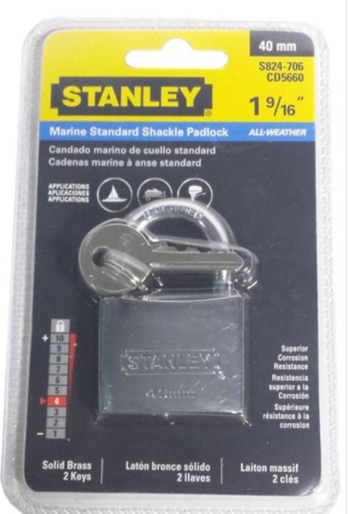 Stanley Marine Padlocks-Silver-40mm | Lazada