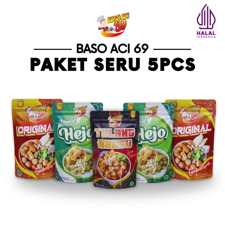 Baso Aci Paket Seru 5pcs Varian Baso Aci TULANG RANGU Sambal Hejo ...