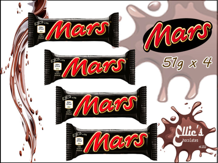 Mars Chocolate Bar 51g x 4 - Ellie's Chocolates | Lazada PH