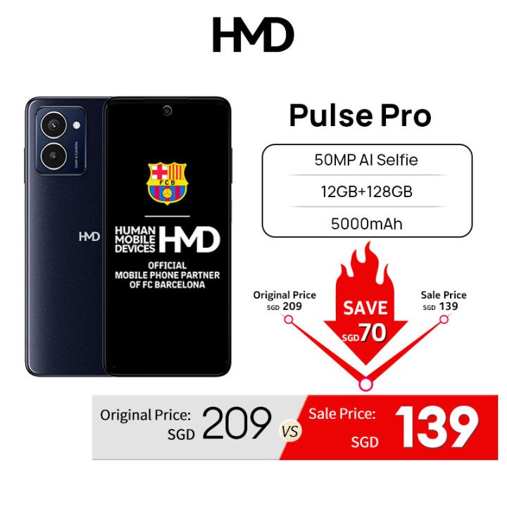 HMD Smartphone Pulse Pro 50MP AI Selfie+50MP AI Dual Cam 16GB+256GB 1 Year Swap Servie for ...